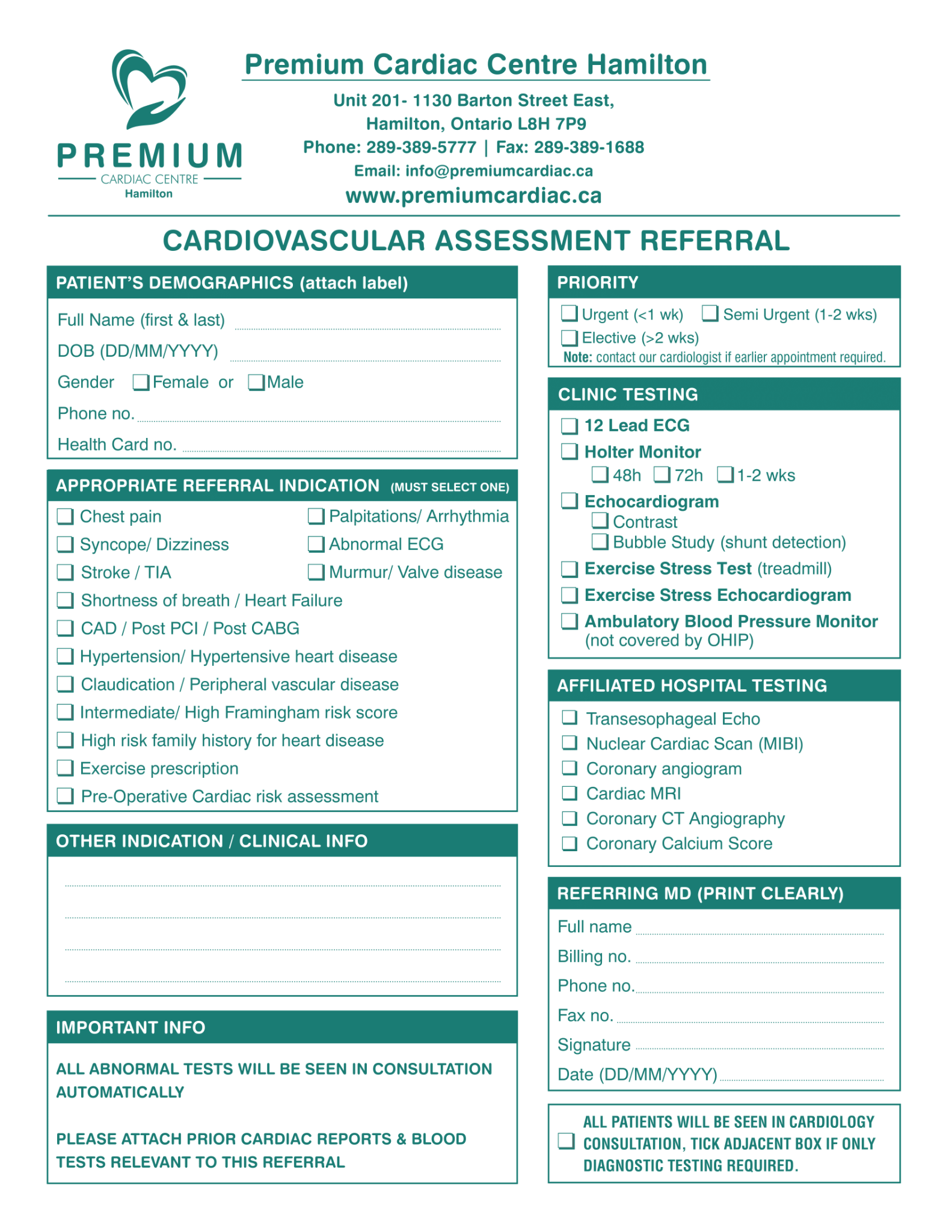 Premium Cardiac Centre Hamilton - Hamilton Family Health Team